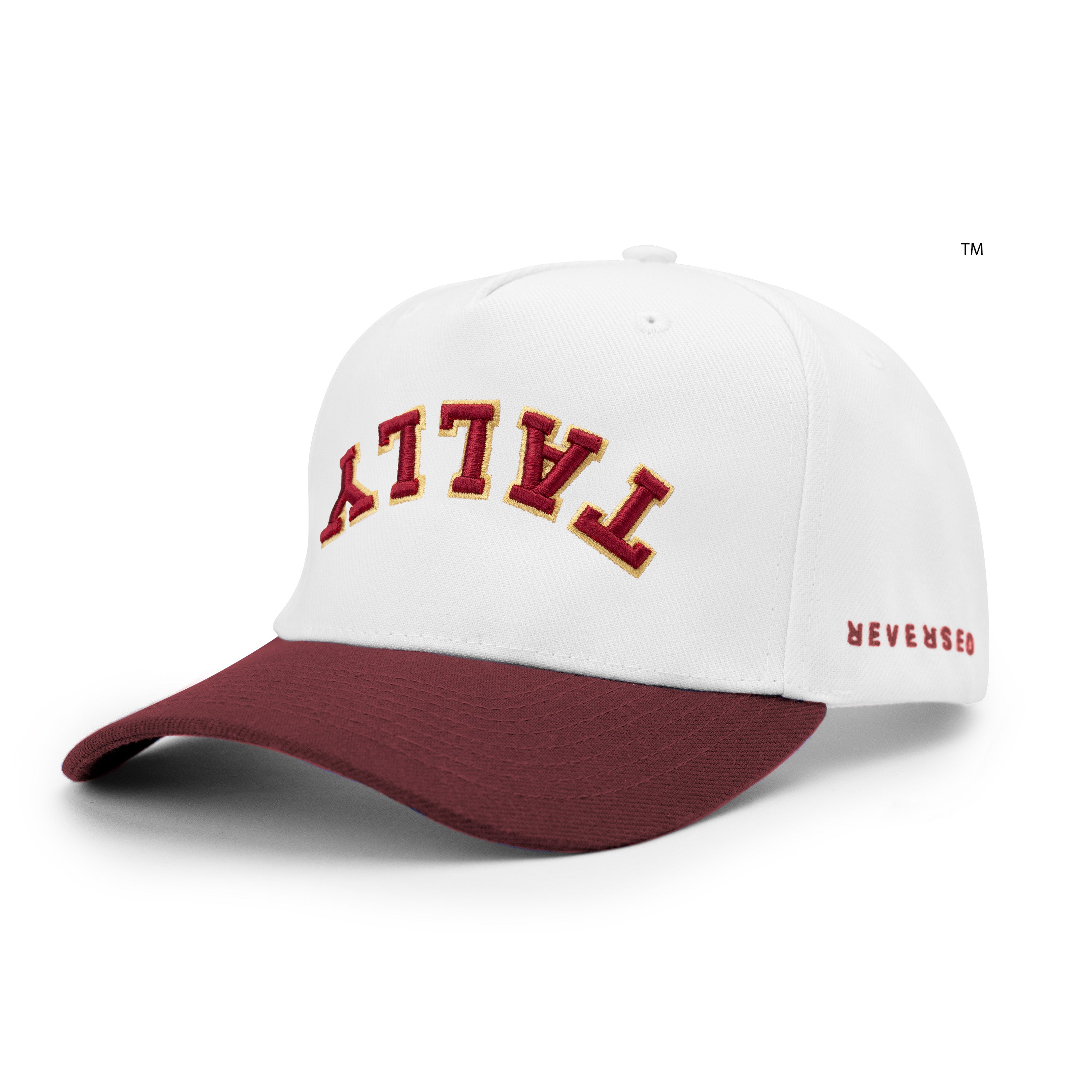 Upside Down Tally Hat - Two Tone: White