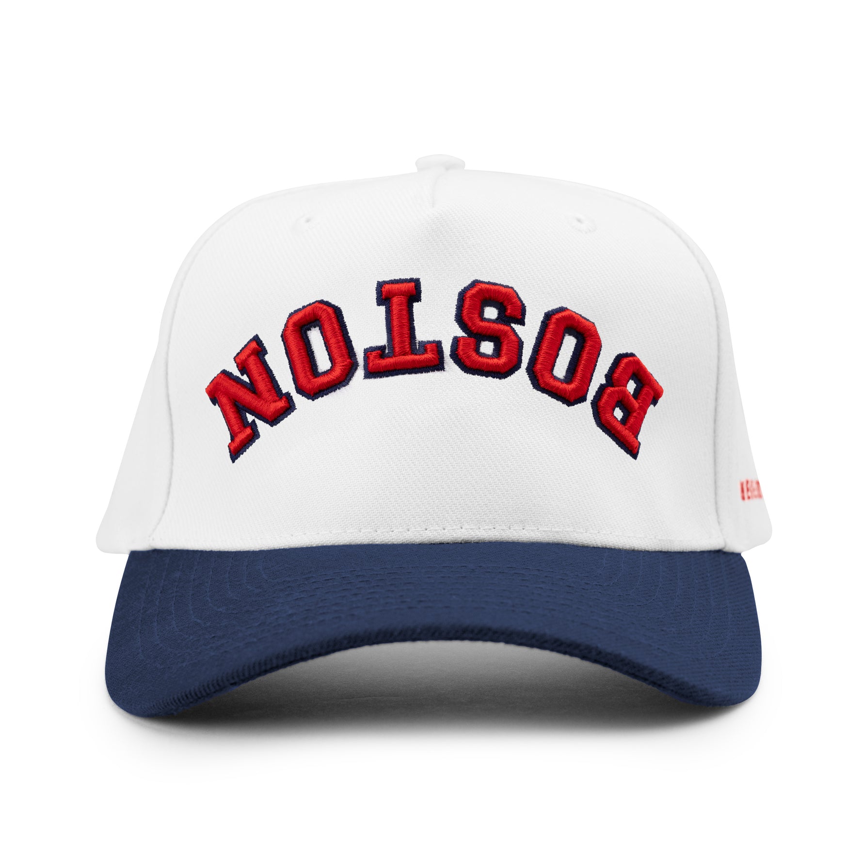 Upside Down Boston Hat - Two Tone: White