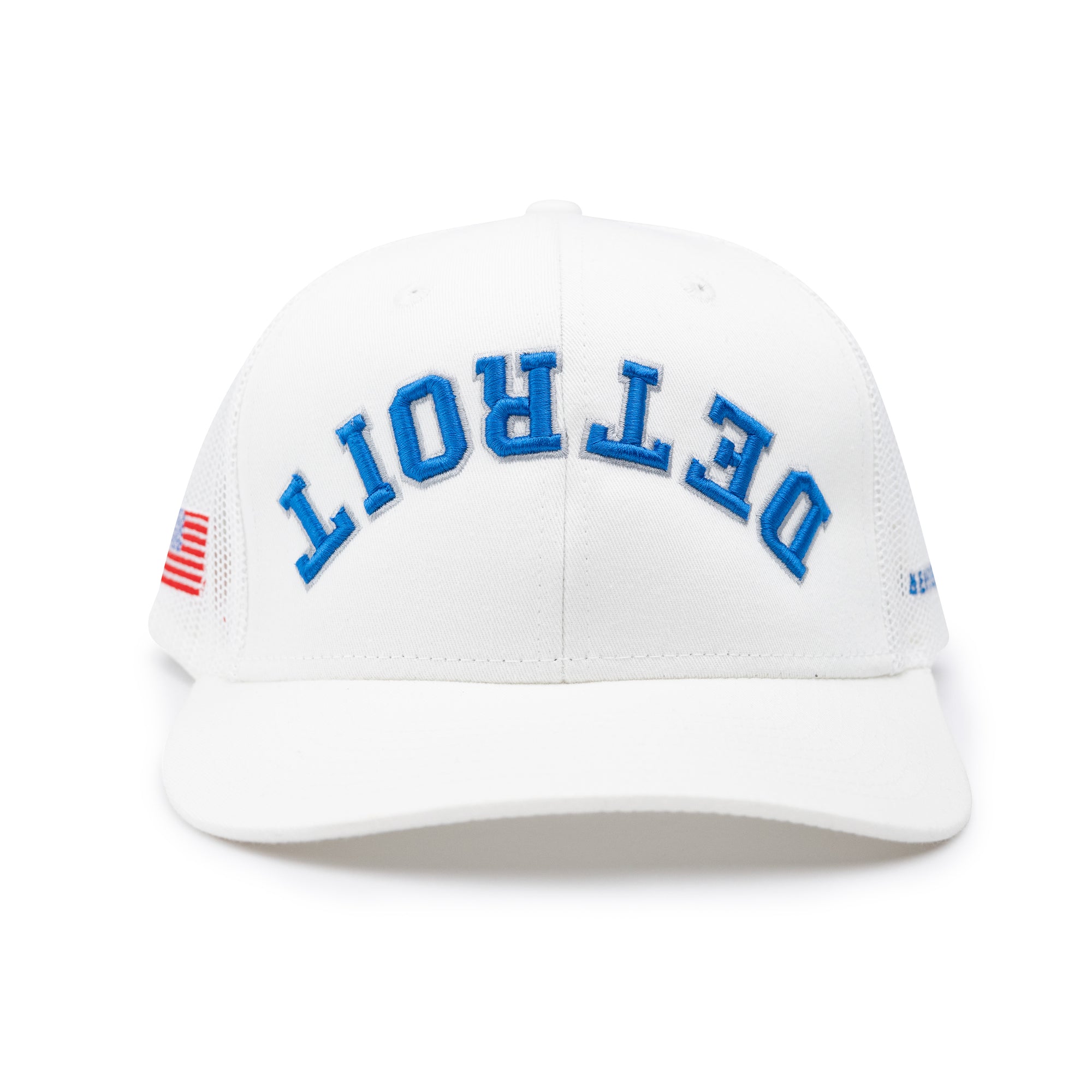 Upside Down Detroit Hat - Trucker: White