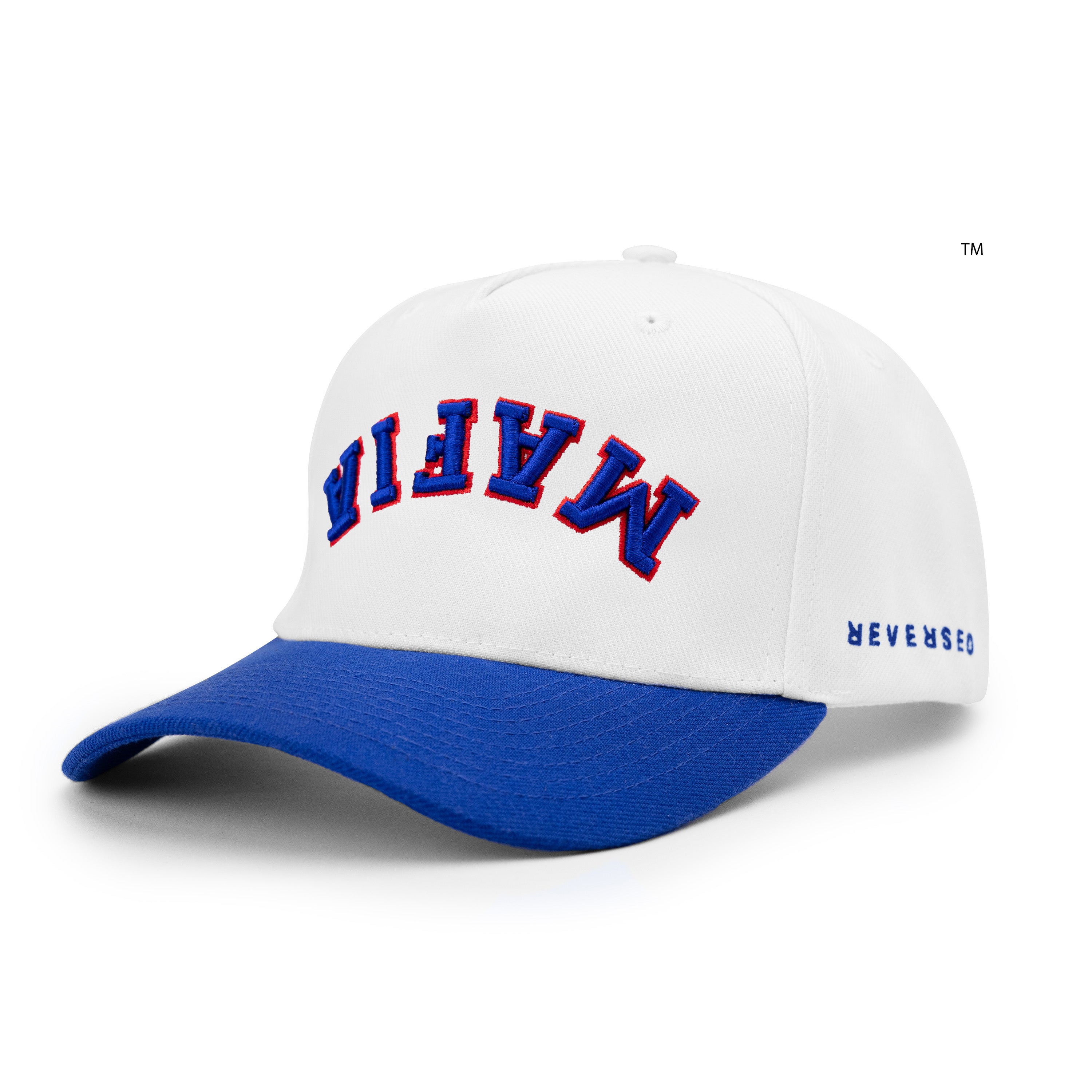 Upside Down Mafia Hat - Two Tone: White