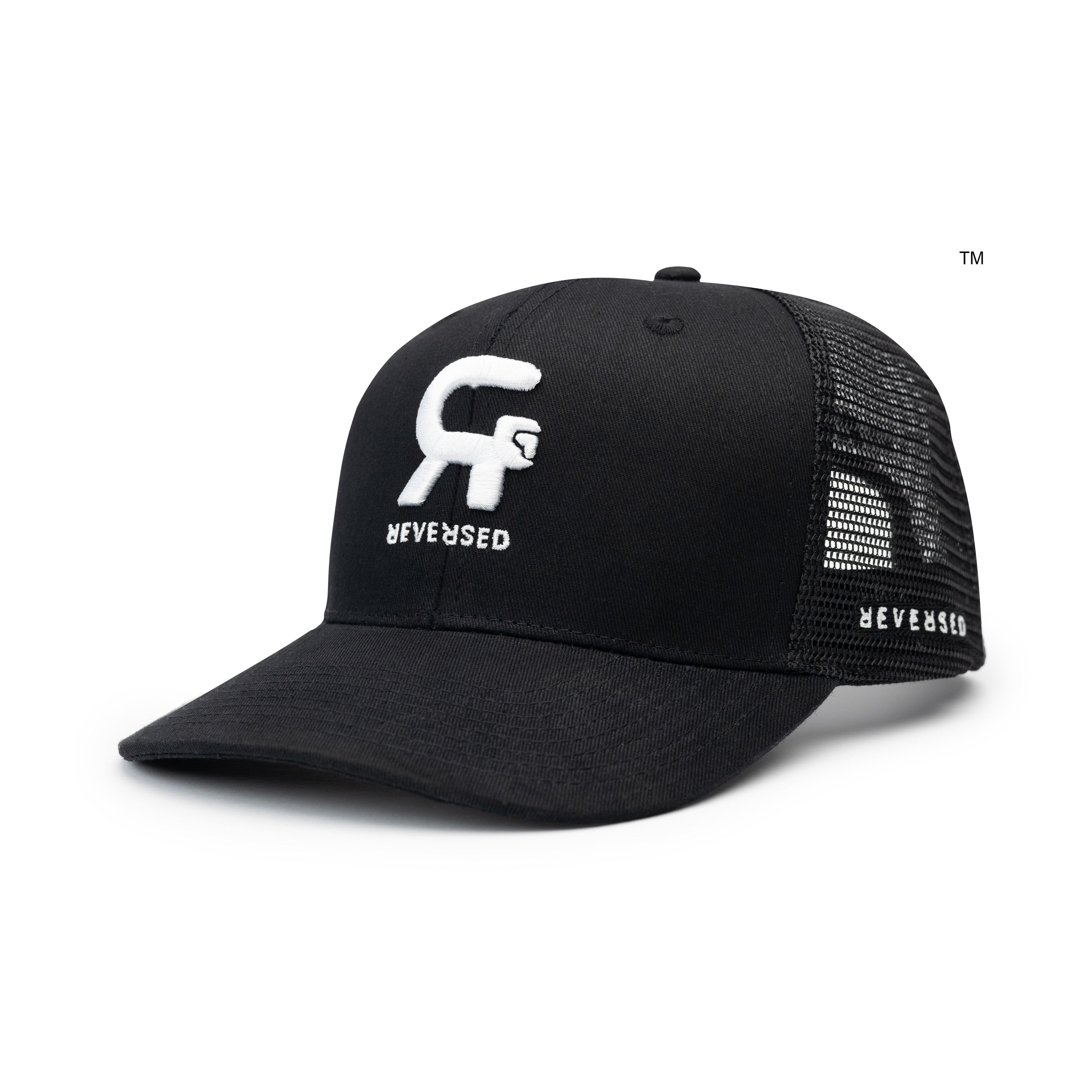 Upside Down Reversed Hat - Trucker: Black